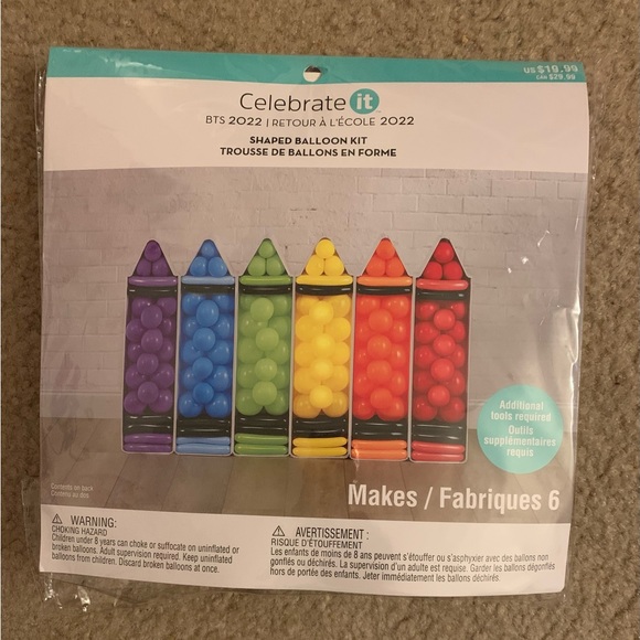 Celebrate It | Party Supplies | Celebrate It Shaped Crayon Balloon Kit ...